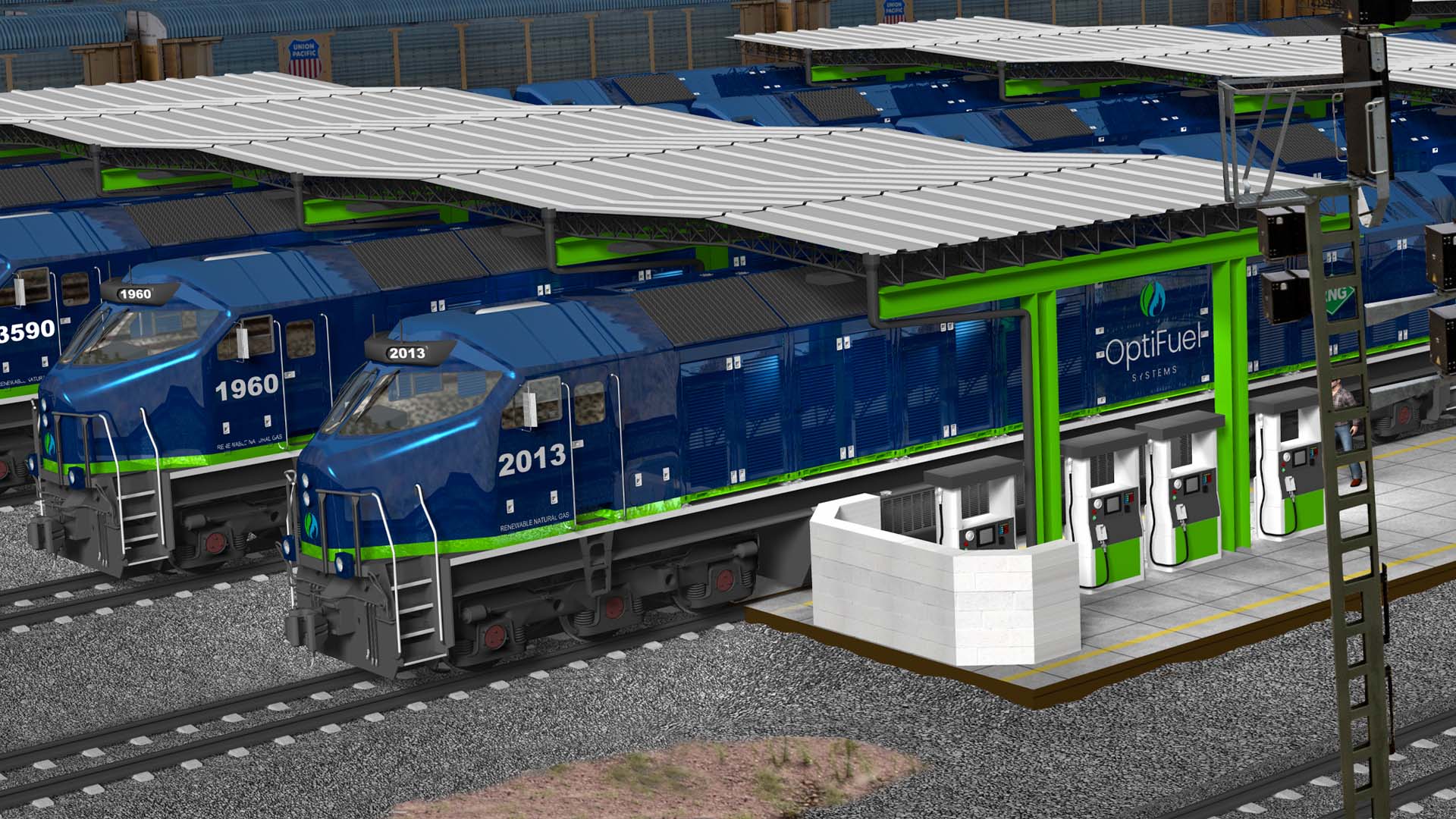 Total-Zero™ Diesel-RNG Dual Fuel Locomotives | OptiFuel Systems